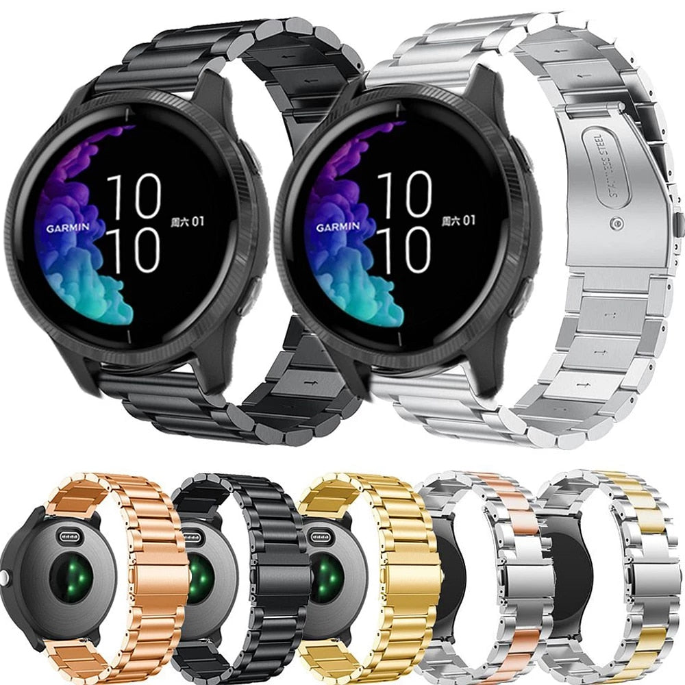 Garmin Forerunner 645 Strap Stainless Steel Band — WatchStrapBand